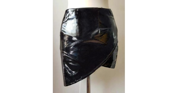 Lack, asymmetrischer, hochelastischer Mini Rock ,S-6XL [L048] - €28.00 ...