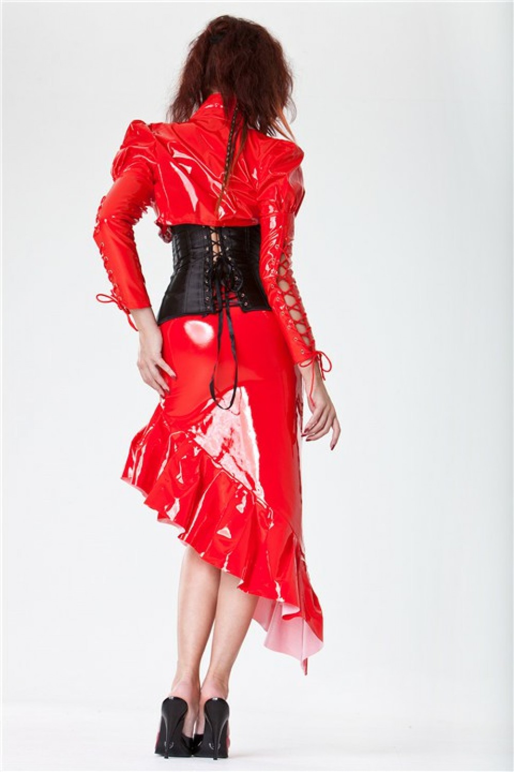 Bolero Top mit Schnürung,rot [L115] - €25.00 : LACKINA, www.lackina.de ...